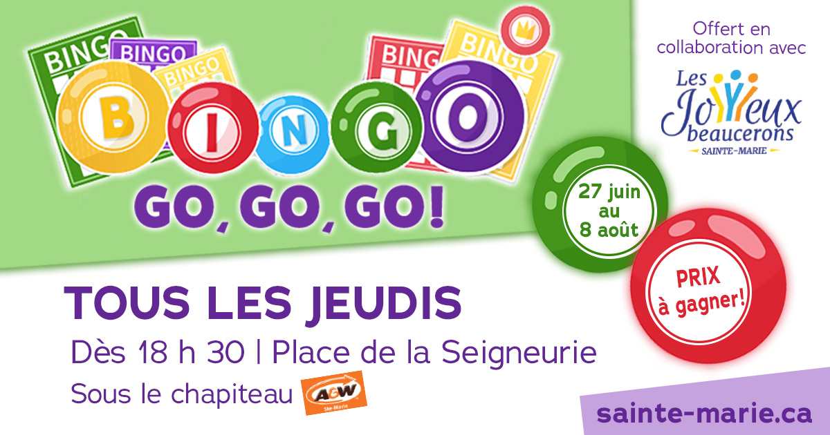 « Bingo... Go, Go, Go! » - Ville de Sainte-Marie